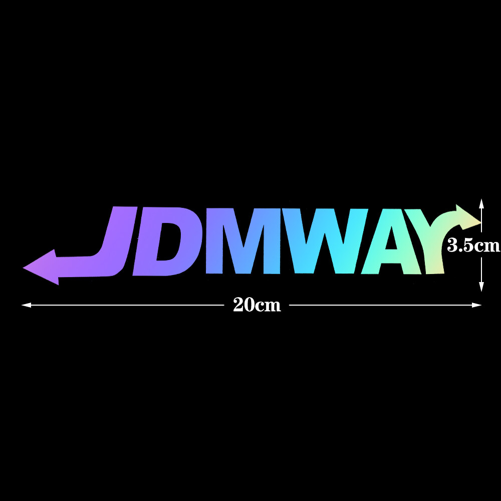 JDM Rainbow Laser Car Rear Windshield Sticker Motorcycle Body Fuel Tank ...