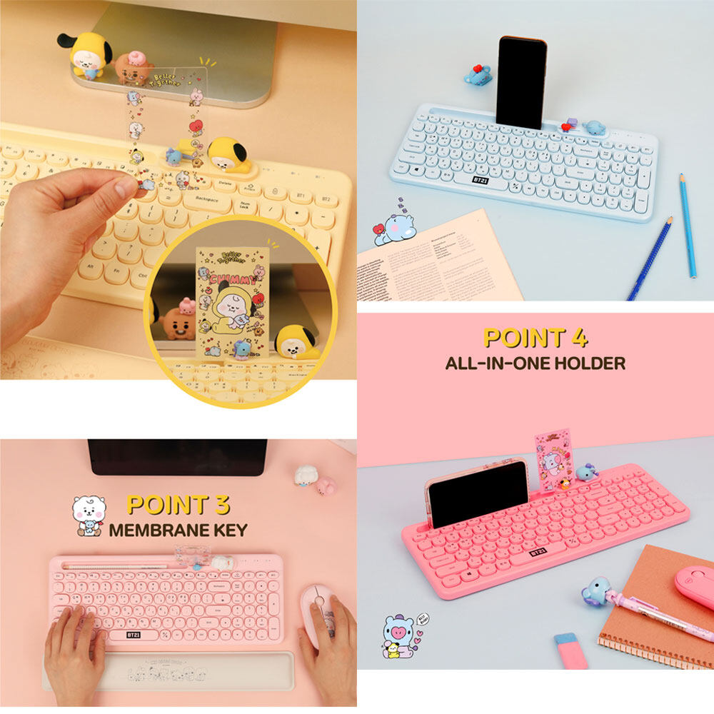 BT21 - Multi Pairing Wireless Keyboard [My Little Buddy] - KPOP Merch - ThaiPick