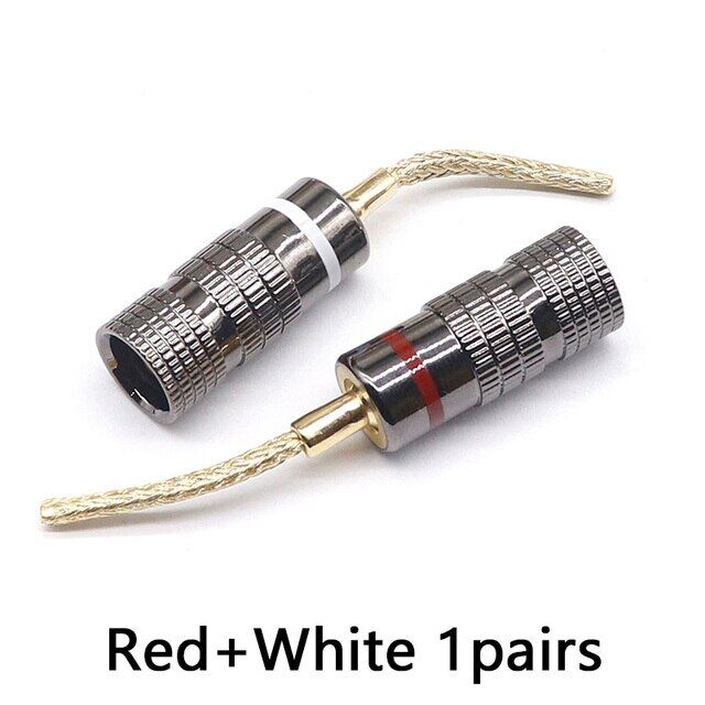 Nakamichi Banana plug copper wire braided gold-plated audio amplifier ...