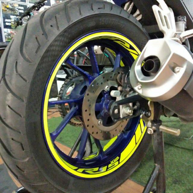 ♬Set Rim Sticker Yamaha R15 Kuning Fluorescent♤ | Lazada