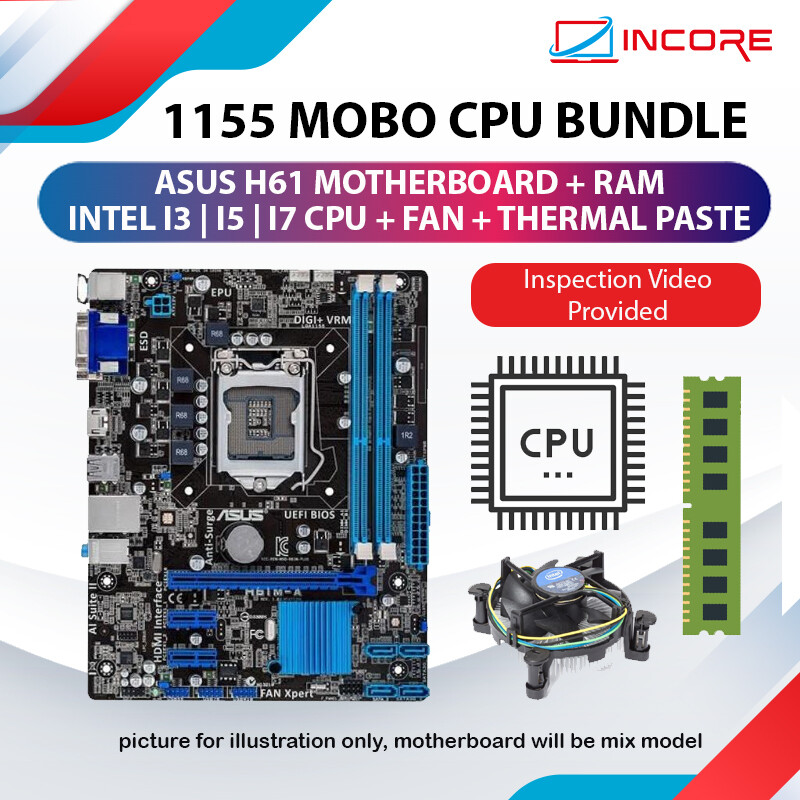 Bundle Set - Intel I5-3470 I5-2400 CPU + H61 Motherboard + Ram Socket ...