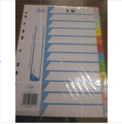 ''UP'' 12 COLOR INDEX DIVIDER(1~12) [1 pack] | Lazada