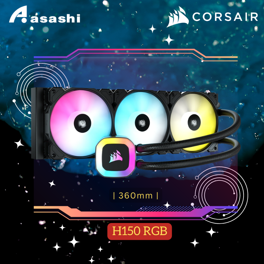 Corsair H55 RGB 120MM | H100 RGB 240MM | H150 RGB 360MM AIO Liquid CPU ...