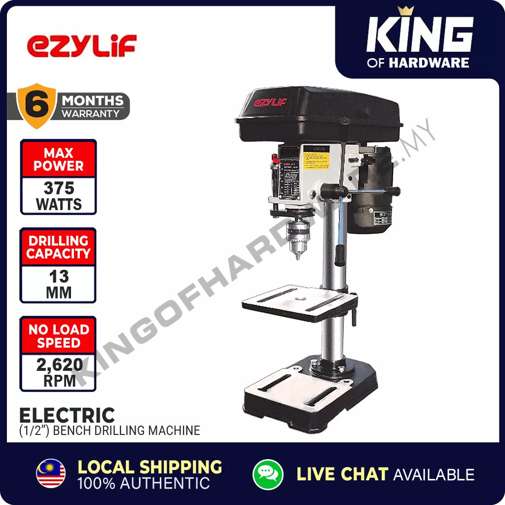 Ezylif 1/2" (13mm) Bench Drilling Machine VD13 | 5-Speed Drill Press ...