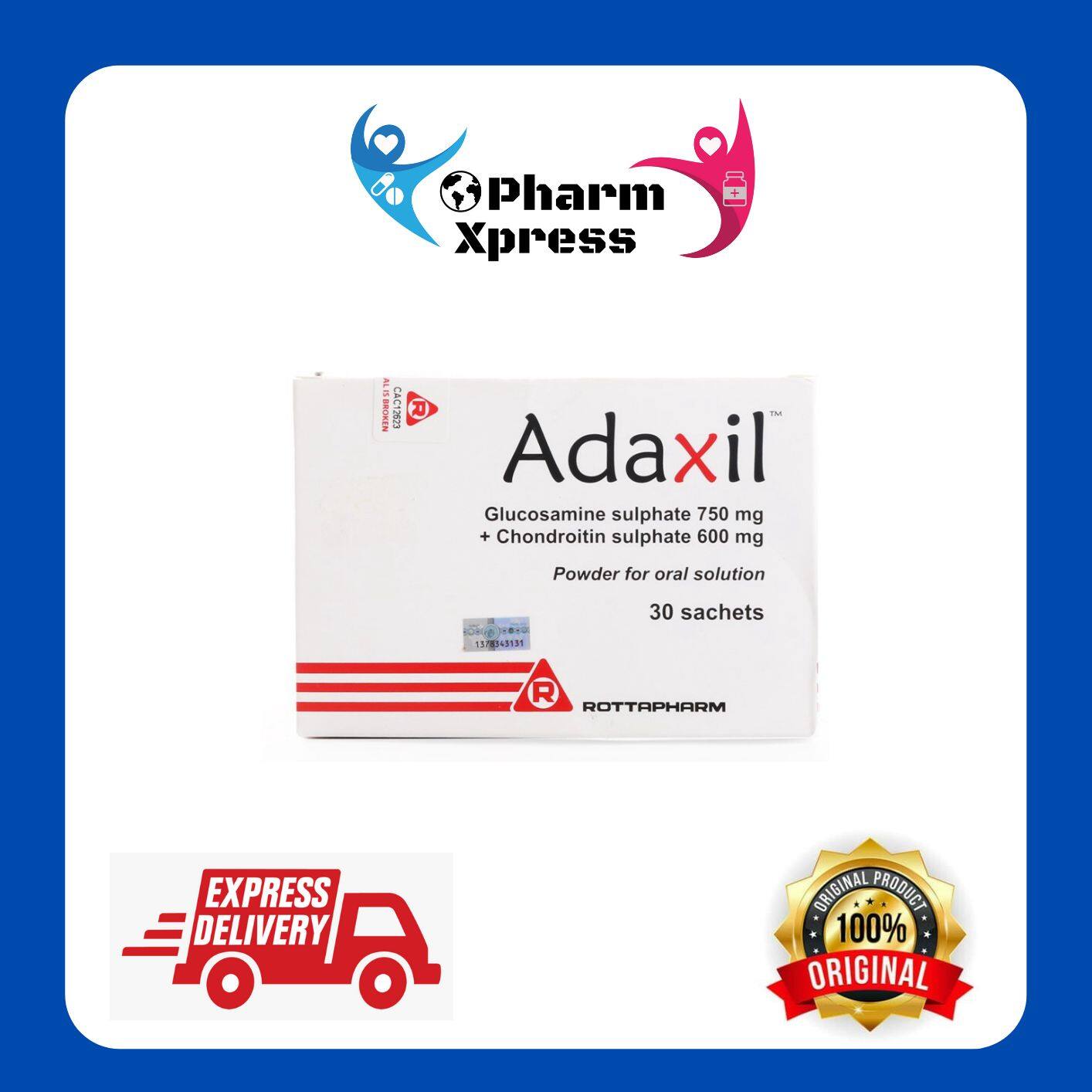 ADAXIL Glucosemine 750mg + CHOND 600mg Powder (30's) | Lazada