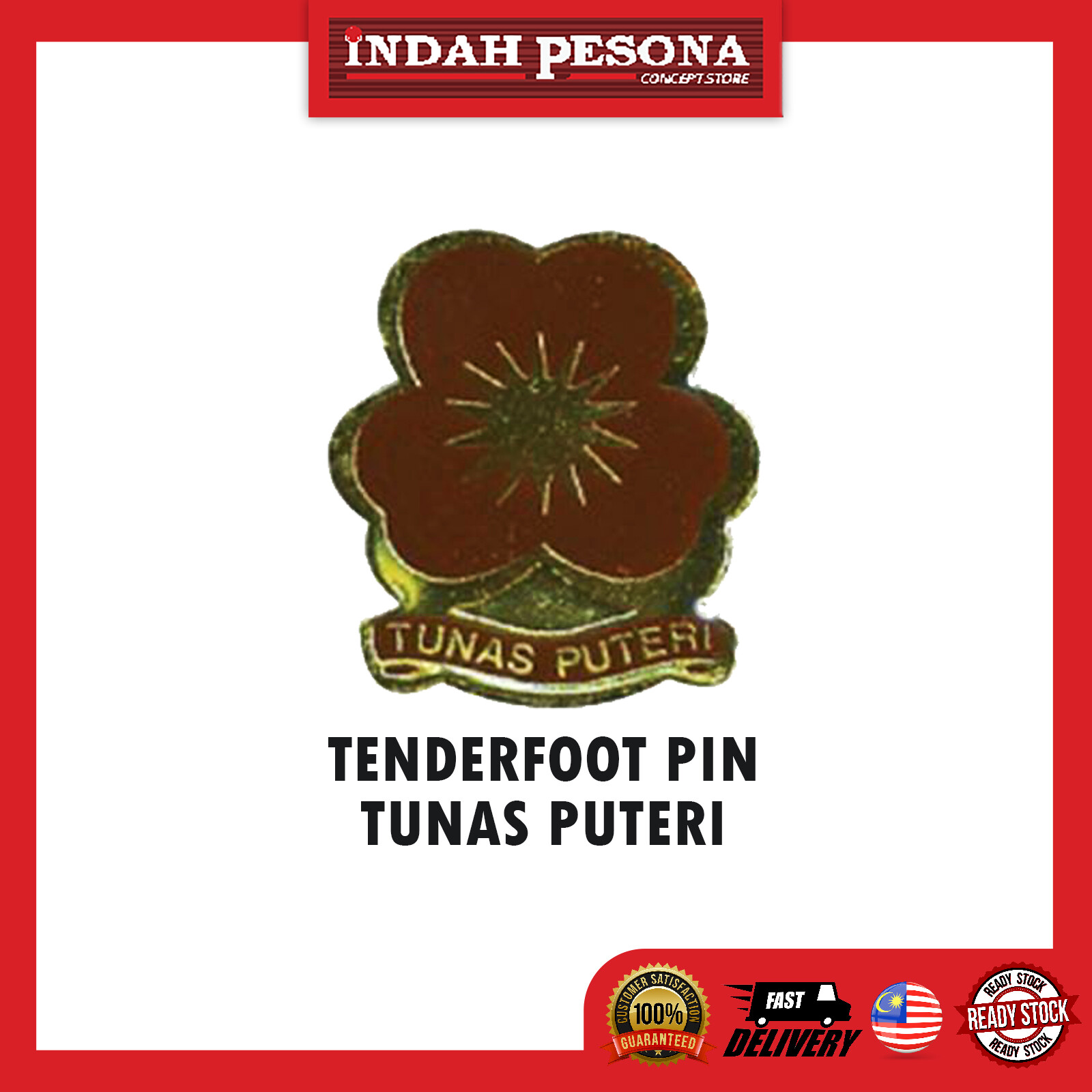 TENDERFOOT PIN TUNAS PUTERI (PANDU PUTERI) | Lazada