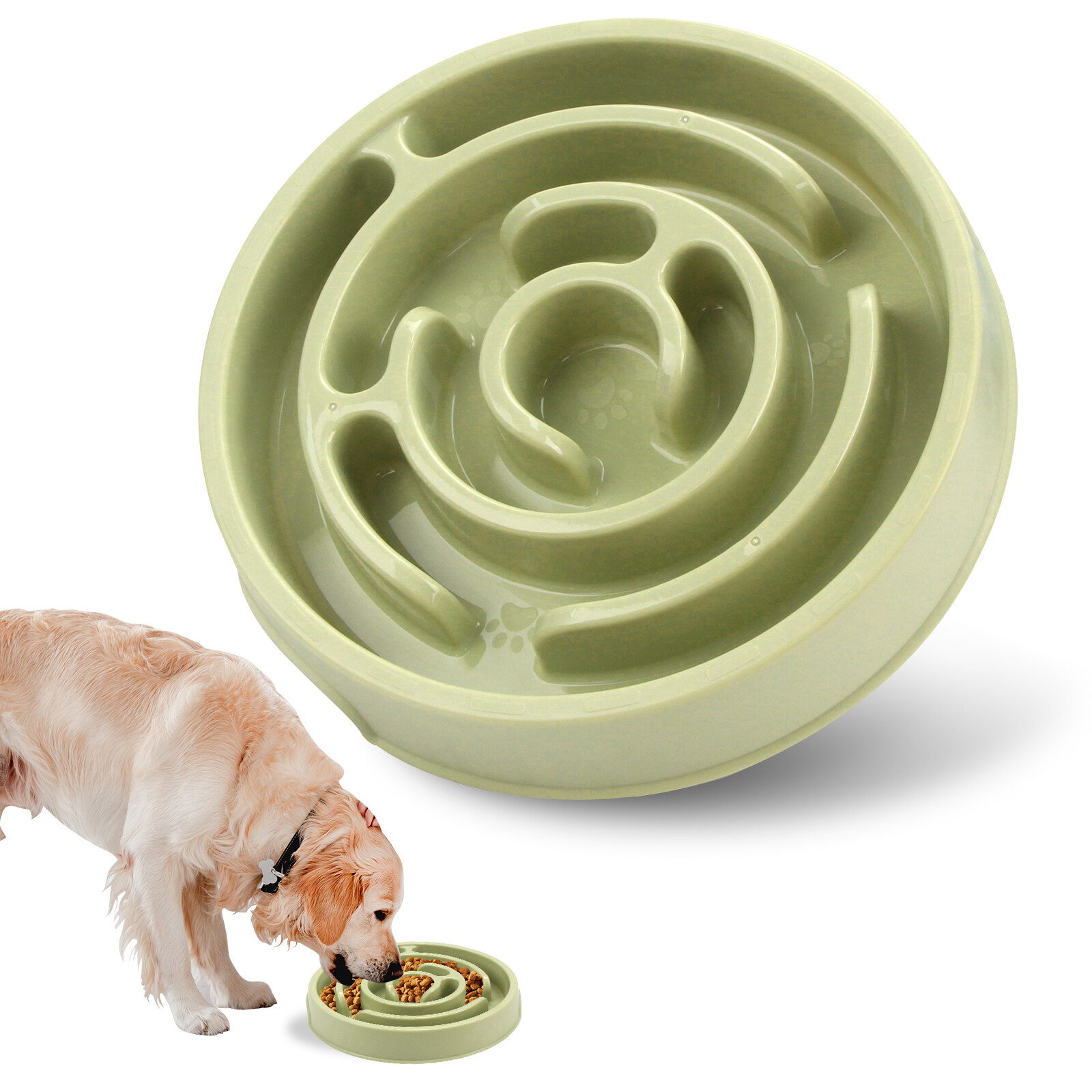 3 Colors Slow Feeder Dog Bowls Food Bowls Anti-Slip Interactive Dog ...