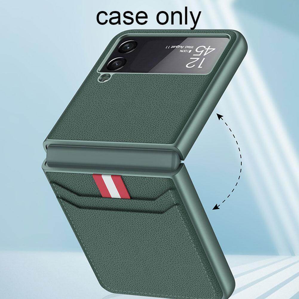 2021 New Luxury Foldable Leather Phone Cover For Samsung Galaxy Z Flip ...