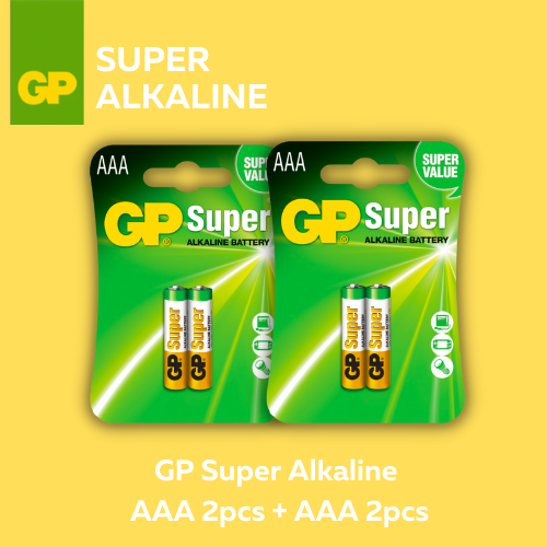 GP Super Alkaline AA / AAA Battery 100% Original(Gsven) | Lazada