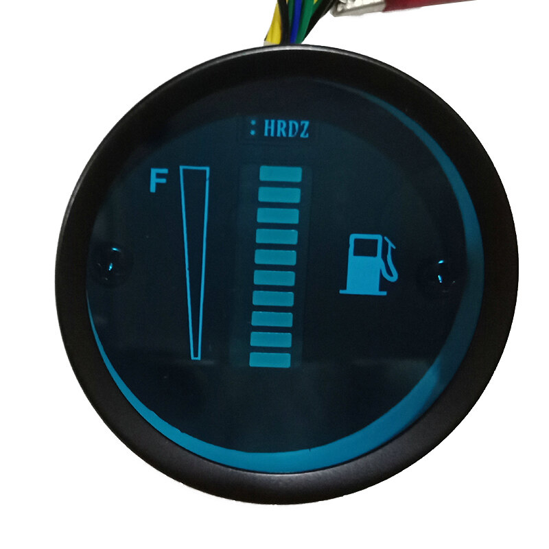 12V/24V Universal 52mm Car Motorcycle Fuel Level Meter Gauge 8 LED ...