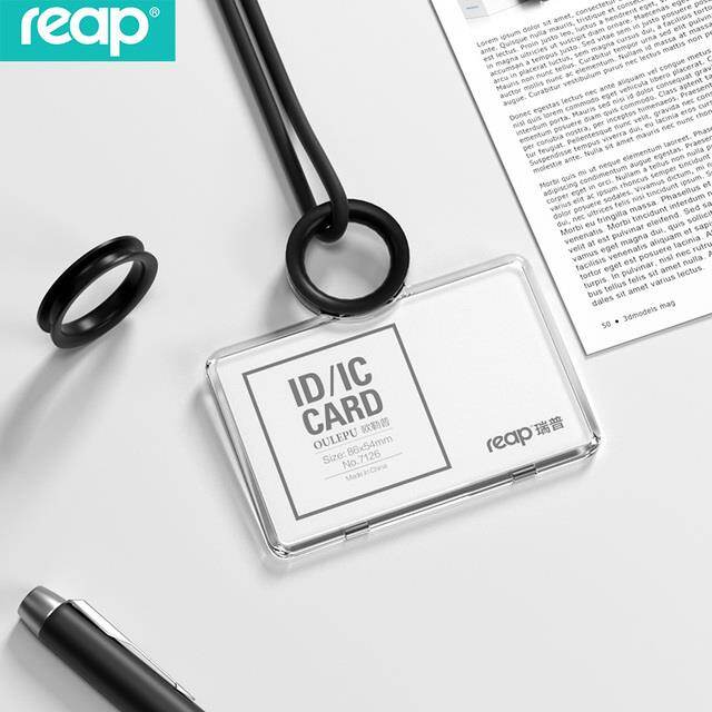 Clear Identity Card IC Card Staff Badge Holder for Swipe Name Tag Lab ...