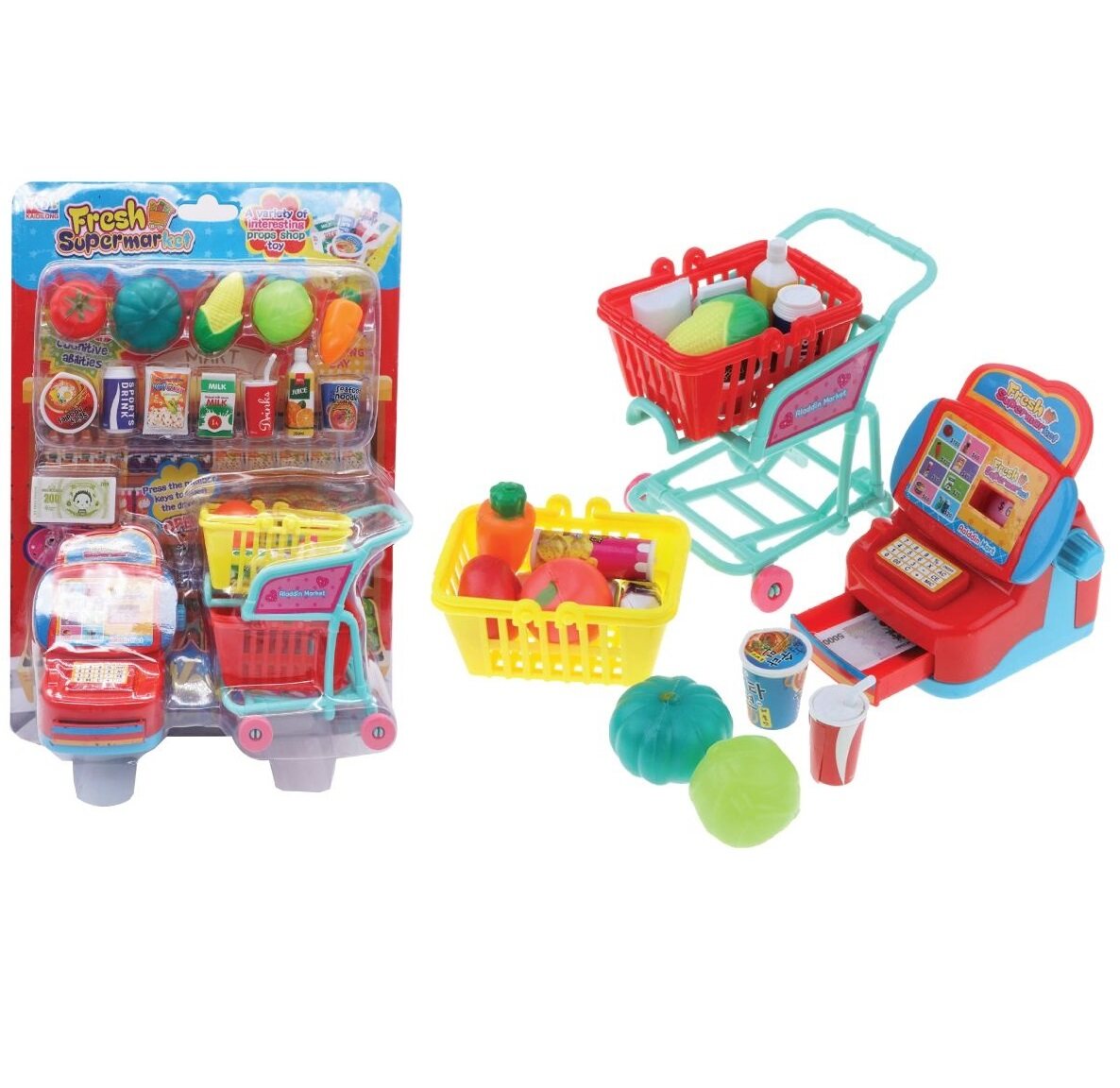 Cashier Toy Cash Register Playset | Pretend Play Set for Kids ...