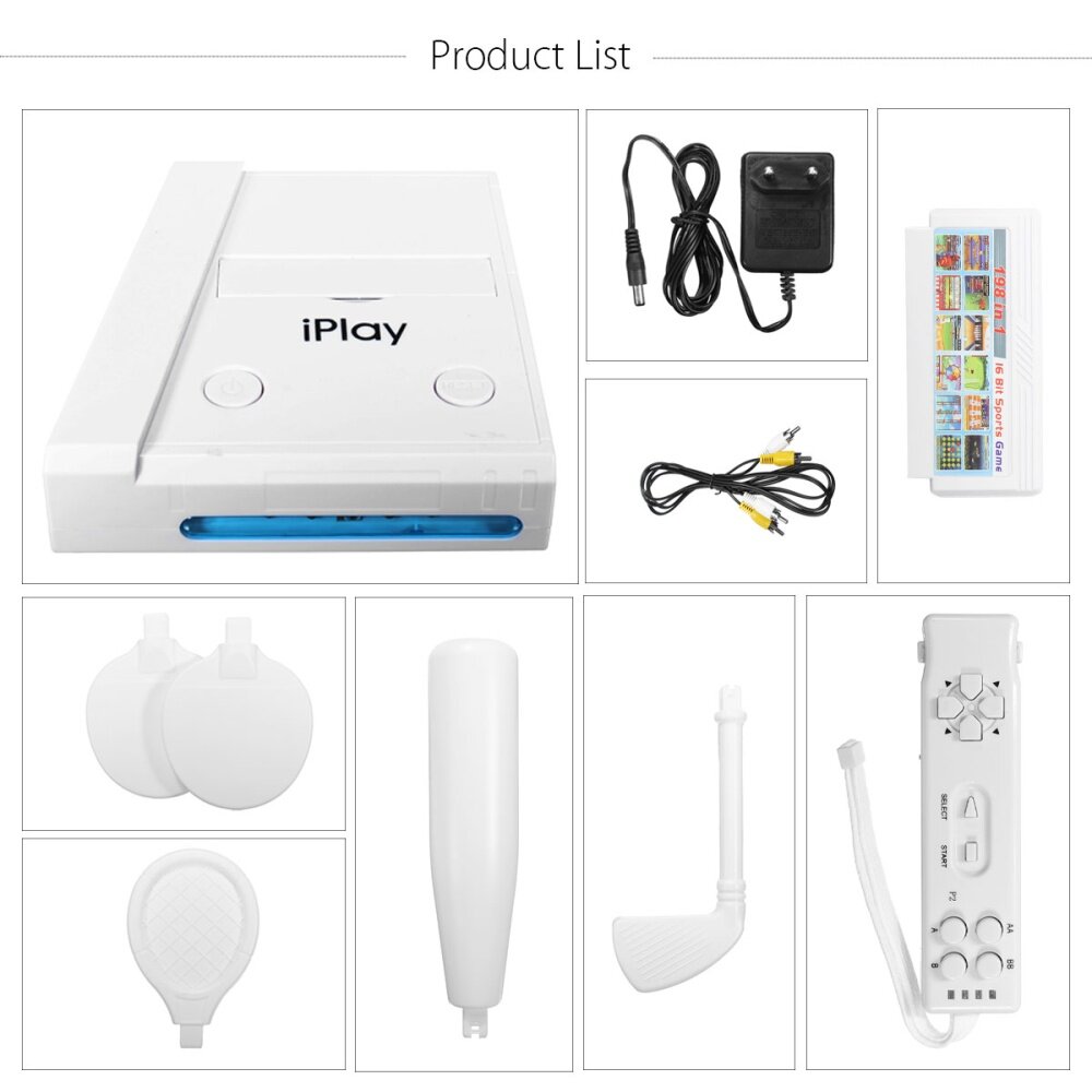 198 in 1 Games Motion Sensing TV Video Game Console Remote Home System ...