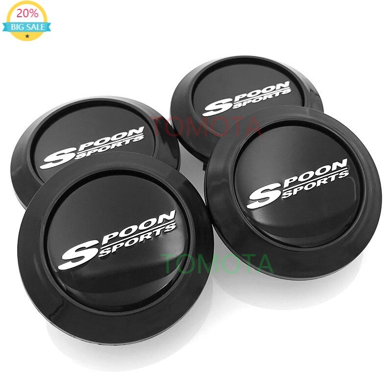 Auto parts TOMOTA NEW (4PCS) 64mm SPOON SPORTS Wheel Center Cap Car Rim ...