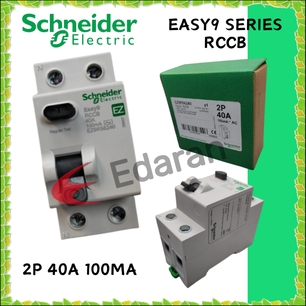 SCHNEIDER EASY9 2P AND 4P (30MA , 100MA , 300MA) RCCB - SIRIM APPROVED ...
