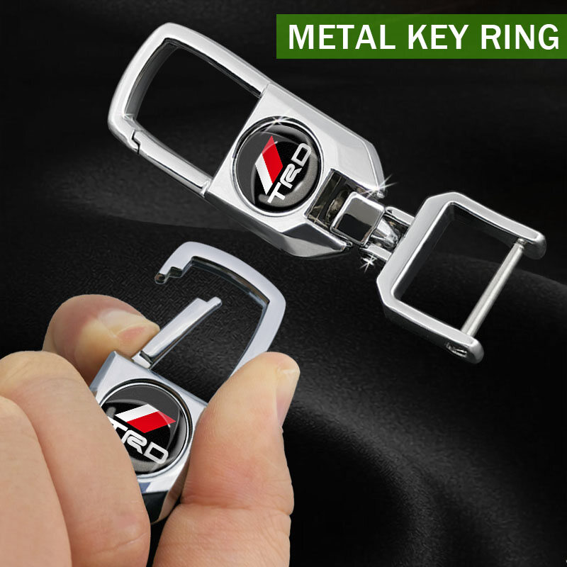 1pc Metal Alloy Car Badge Emblem Keychain Key Chain Rings for TRD CROWN ...