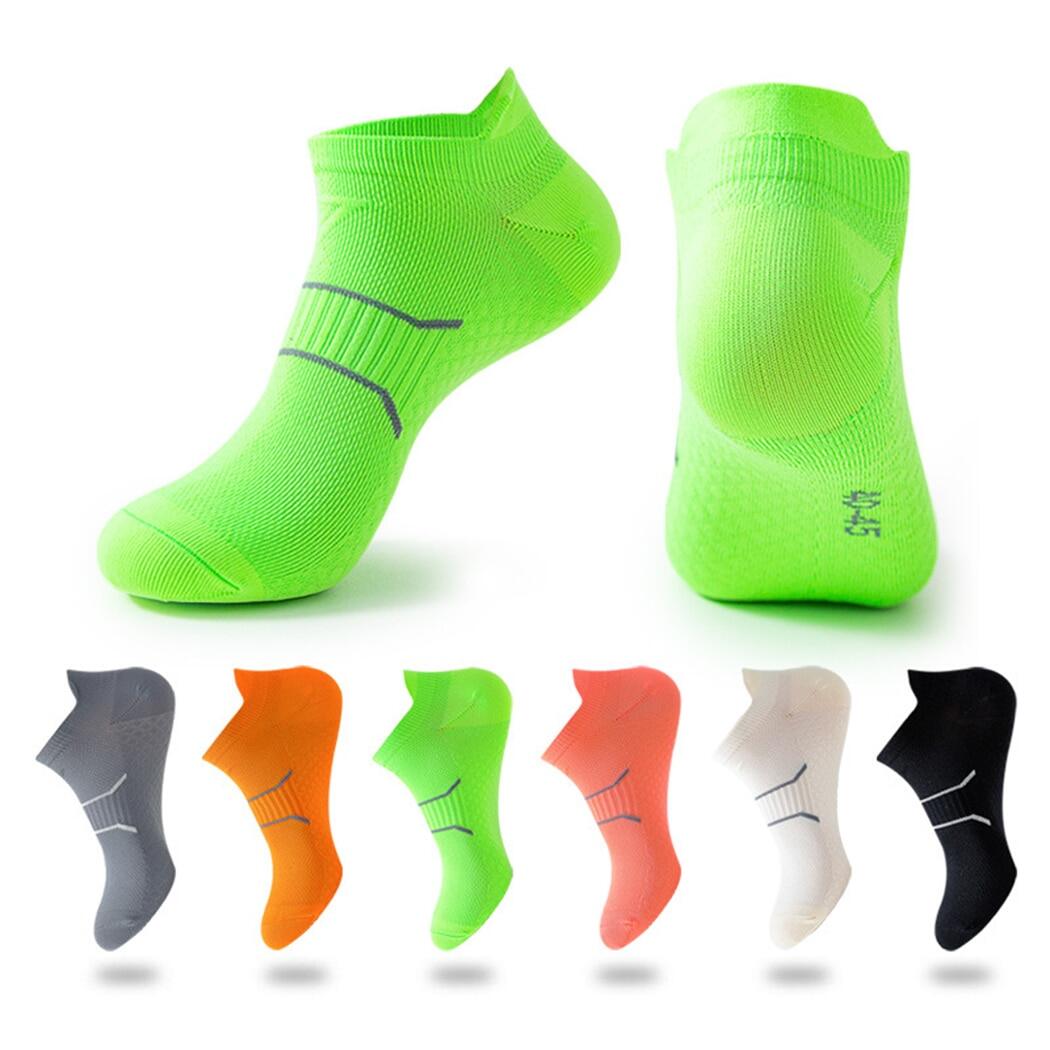 New Men/Women Sport Running Low Cut Socks Thin Breathable Bright Color ...