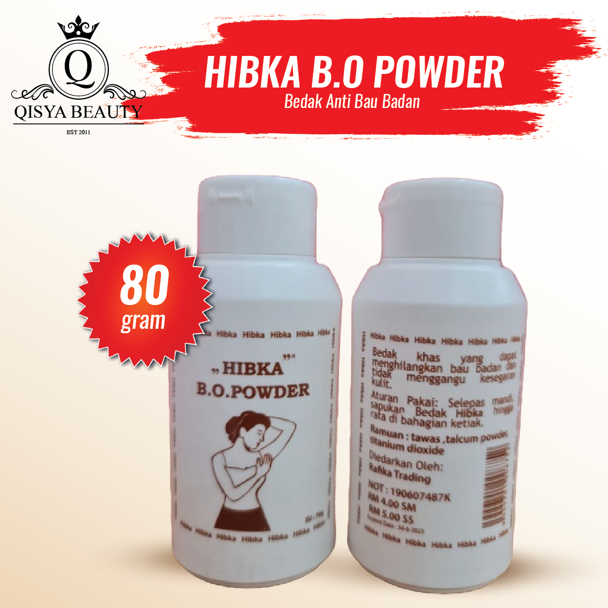bedak HIBKA B.O POWDER | Lazada