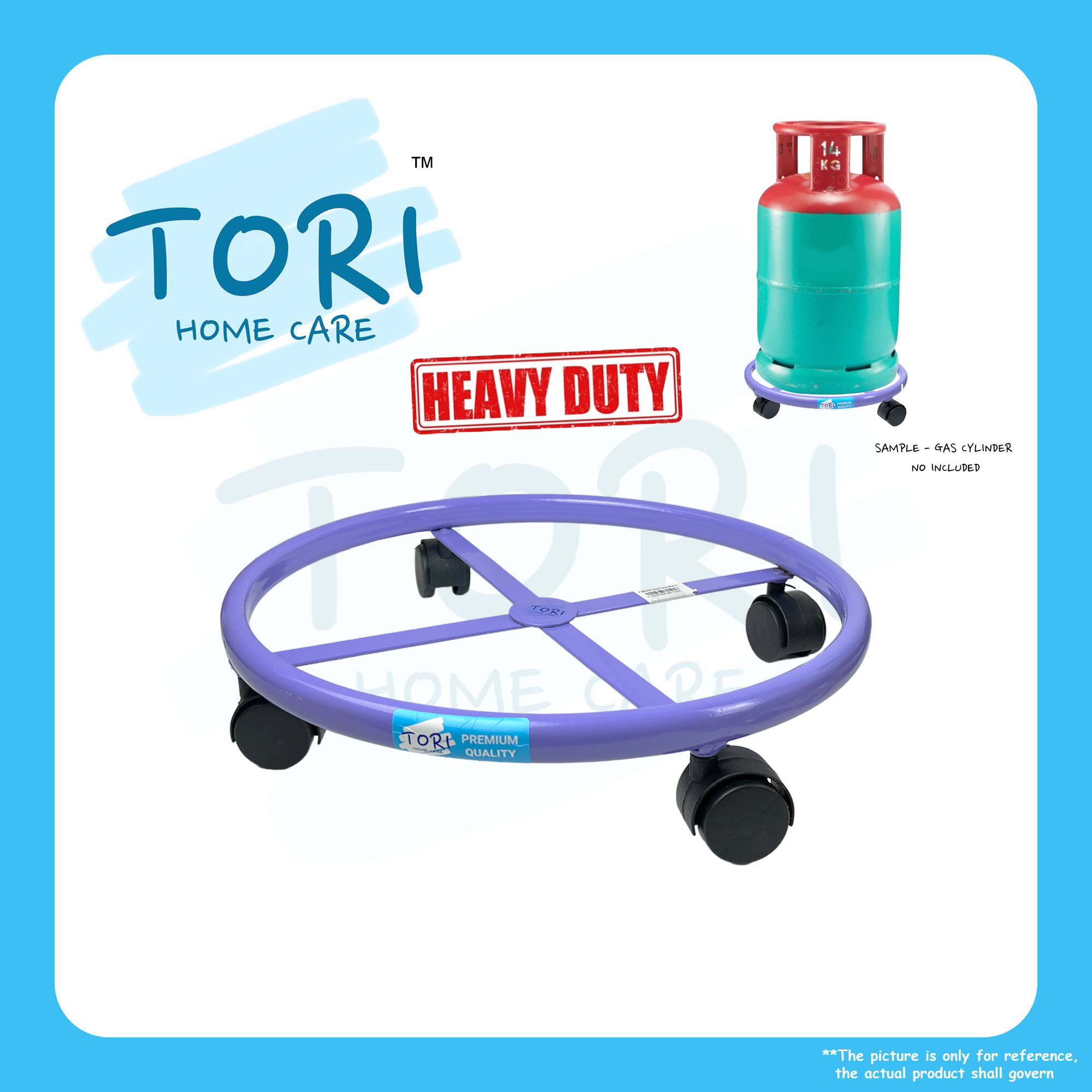 TORI HOME Iron Gas Stand with 4 Wheels Heavy Duty | 100kg support ...
