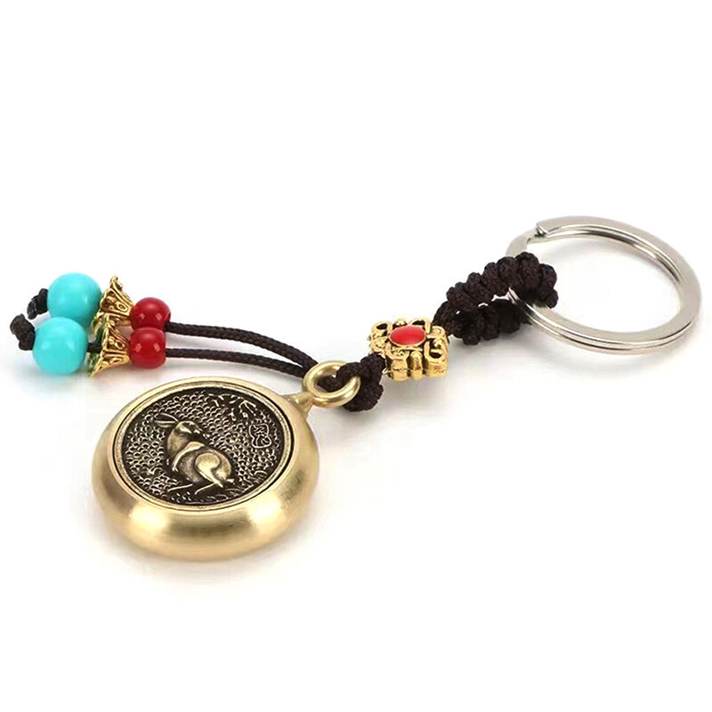 Eccao Feng Shui Five Emperors Money Keychain Zodiac Wealth Pure ...