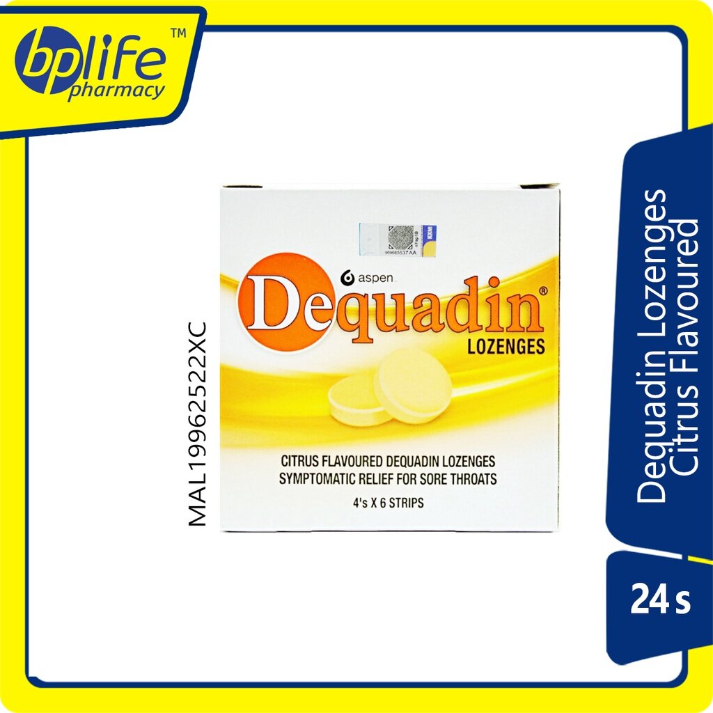 Dequadin Lozenges Citrus Flavoured 24s | Lazada