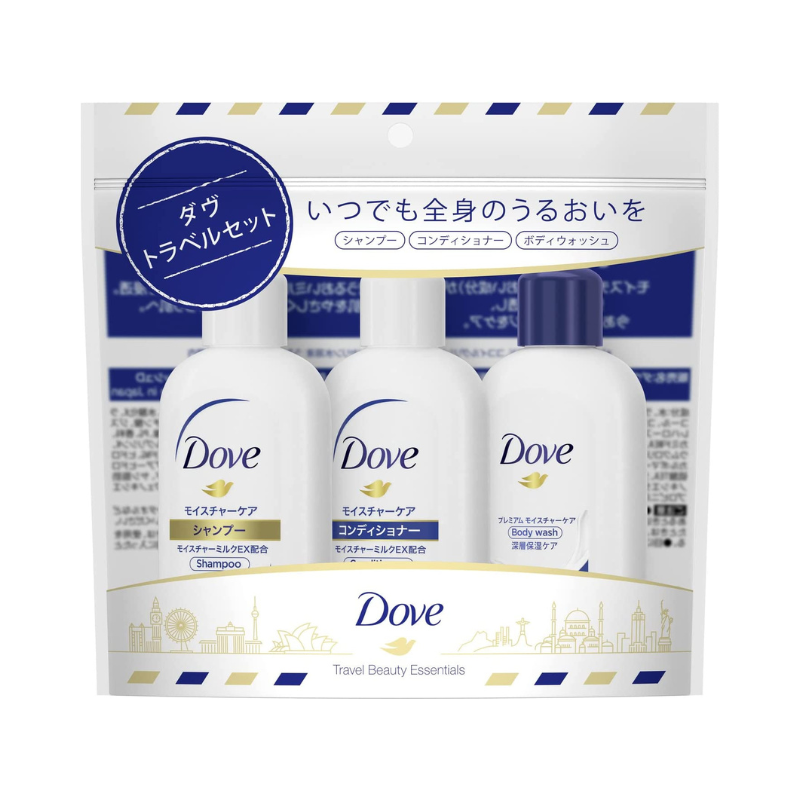 Dove Travel Set Shampoo / conditioner 45g each / body wash 45g, Ship ...
