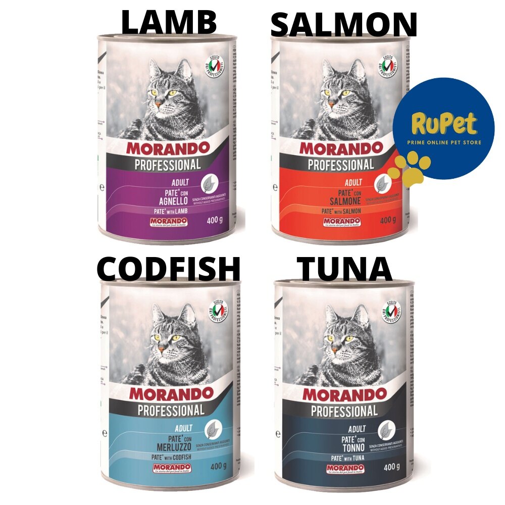 Morando Professional Pate Cat Can Cat Wet Food 400g - (Beef, Fish ...