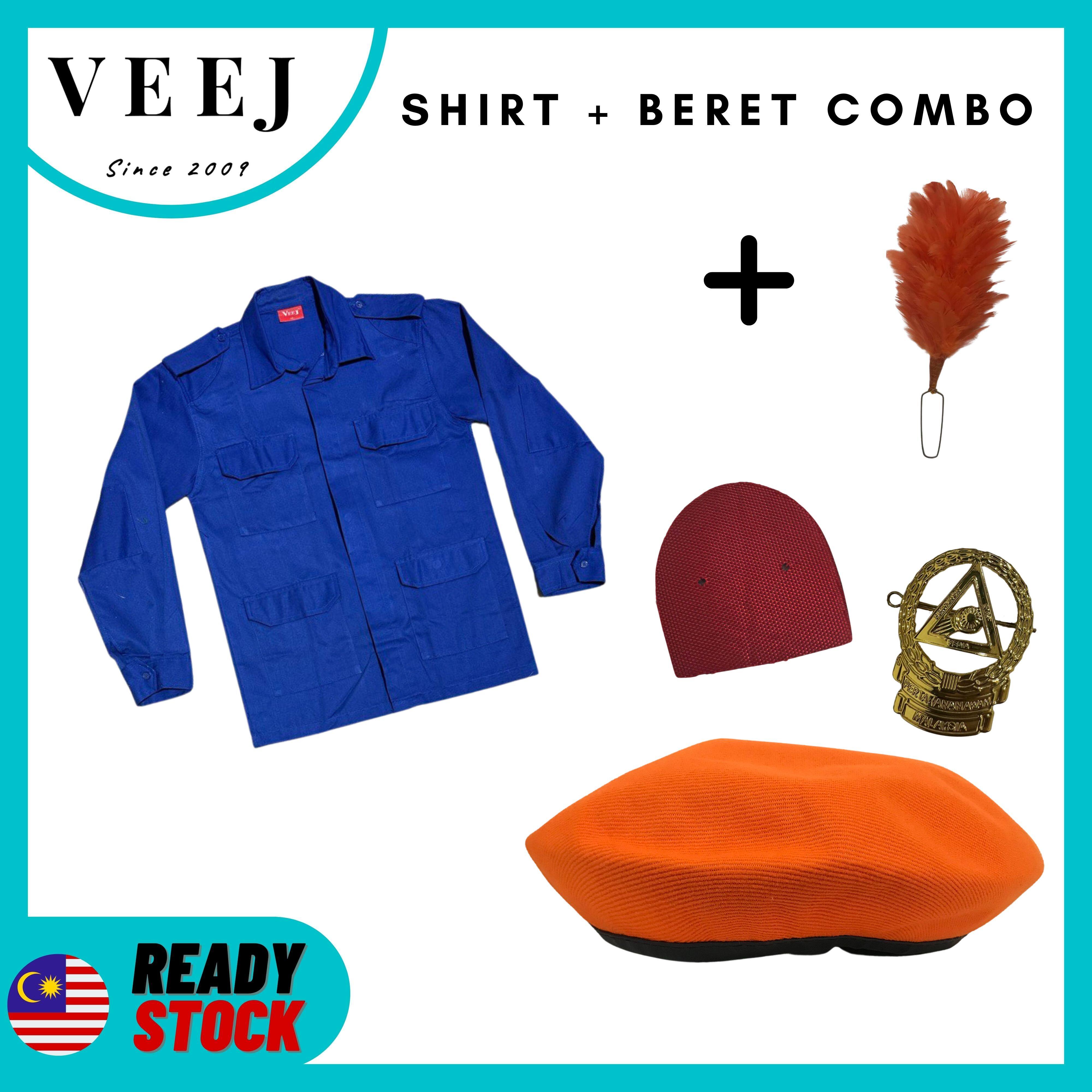 Uniform Baju Kadet Pertahanan Awam No4 Jpa Kpa Apm Kain Cotton Tebal Persatuan Sekolah