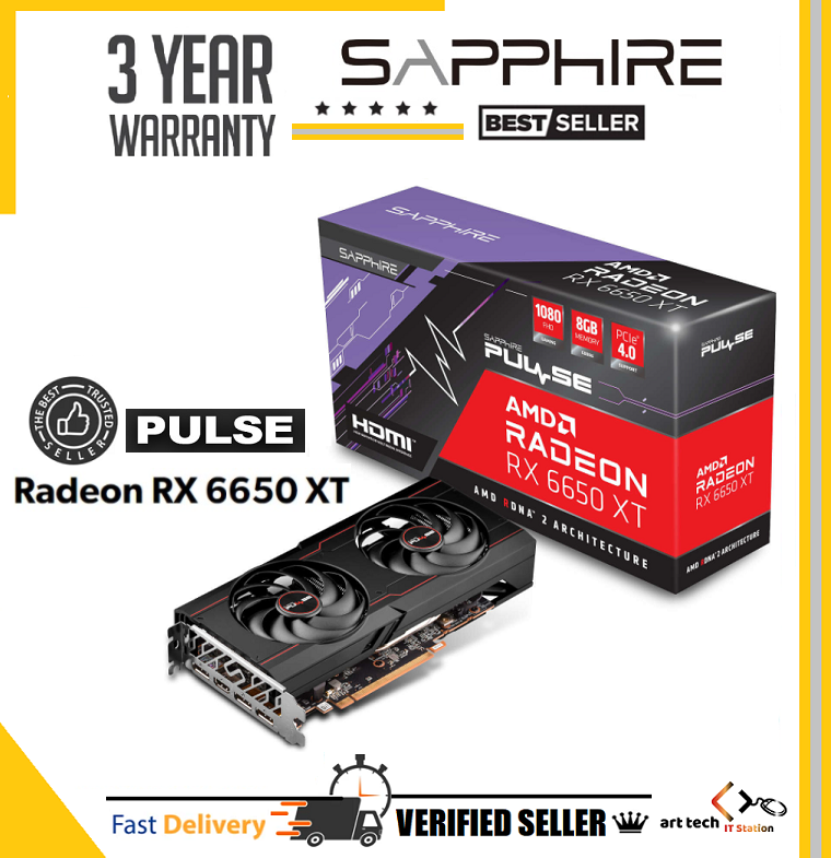 SAPPHIRE PULSE AMD RADEON RX 6650 XT GAMING OC 8GB GDDR6 RX6650XT | Lazada
