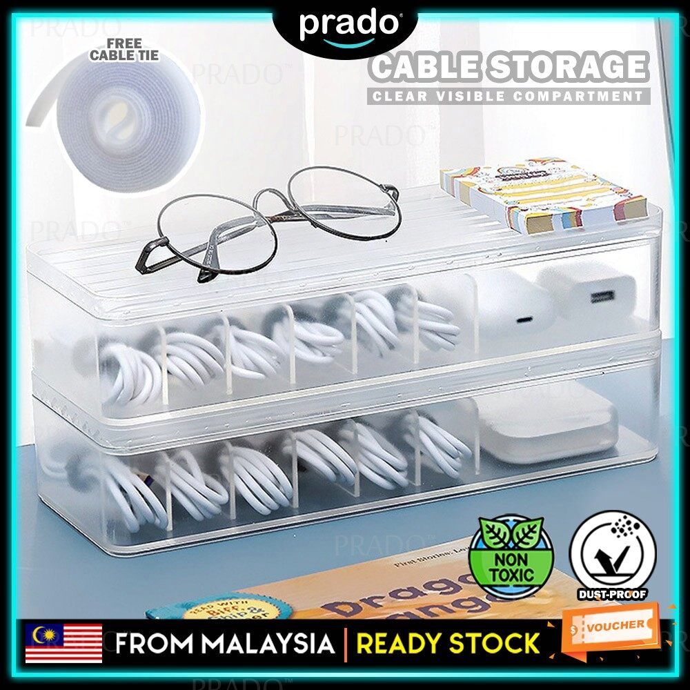 PRADO MALAYSIA Earphone Cable Wire Storage Box Multifunctional Drawer ...