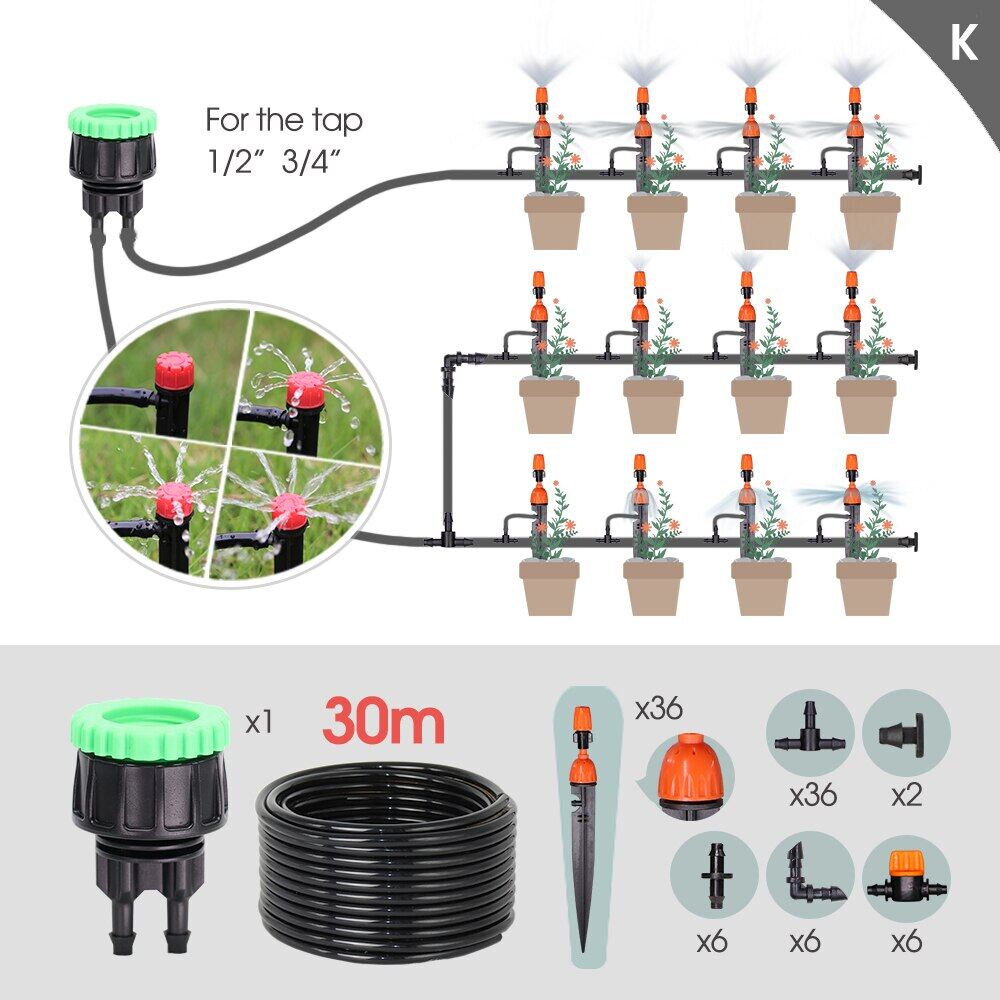 45W Water Pressure Diaphragm Pump Irrigation 2-IN-1 Misting Drip ...