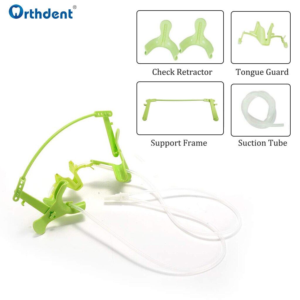 Green Dental Mouth Opener With Saliva Aspirator Autoclave Orthodontic ...