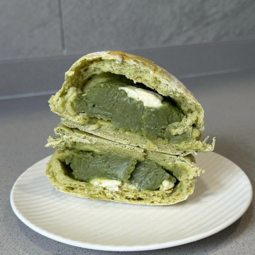 Matcha Fillings Cream Cheese Oubao 抹茶欧包 - 低糖低油 Low Sugar Low Carbs | Lazada