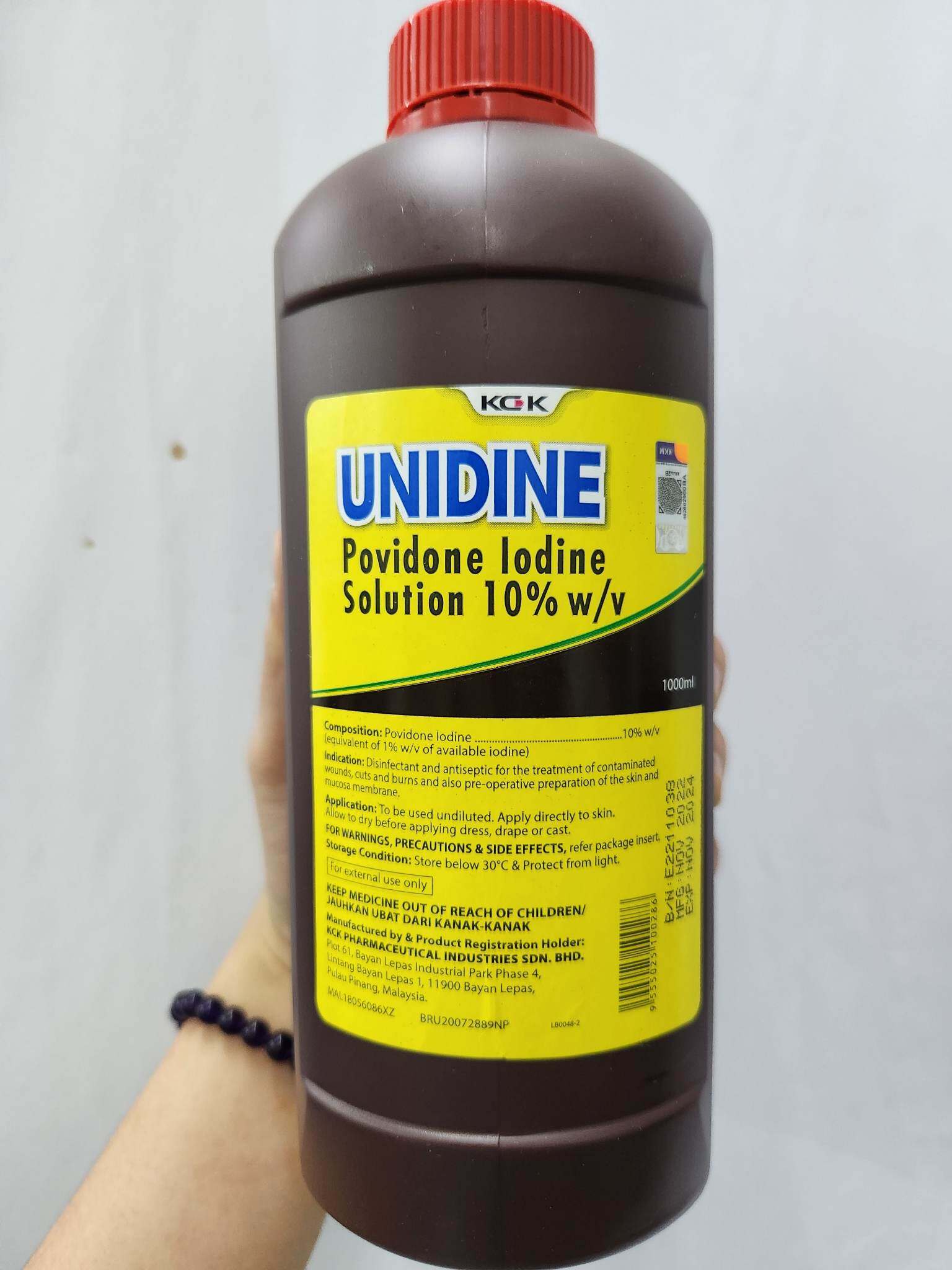 UNIDINE Povidone Iodine Solution 10% w/v (1L) | Lazada