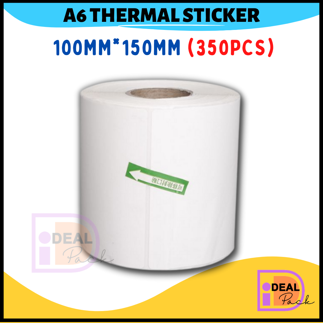 350pcs Roll A6 Fold Thermal Label Sticker AWB Sticker Airwaybill ...