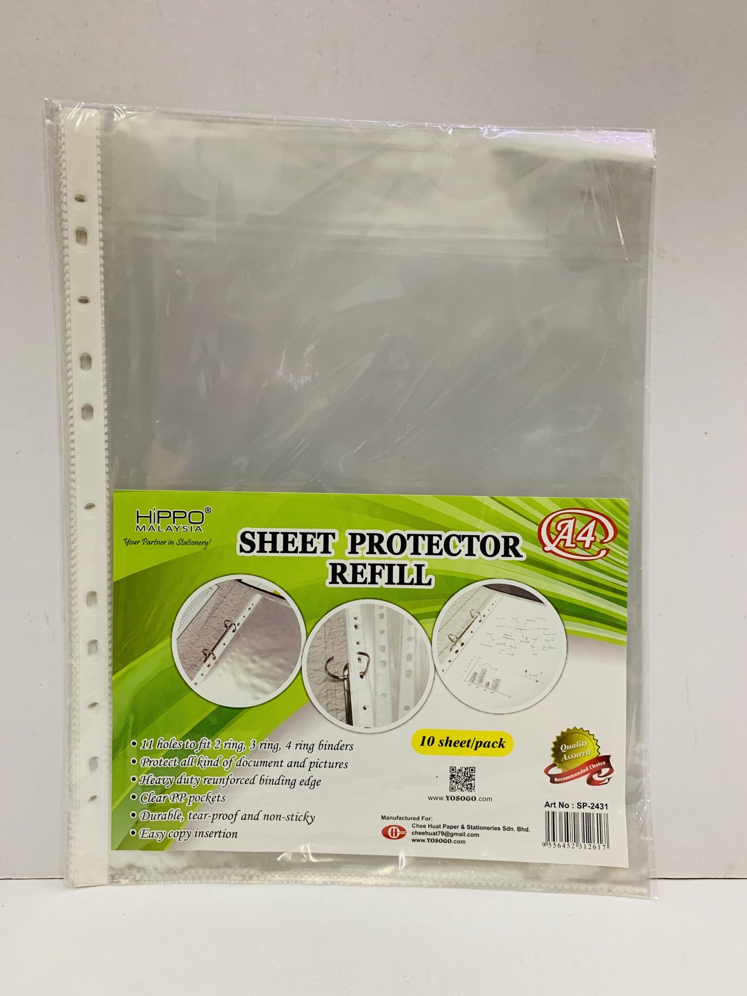 A4 SHEET PROTECTOR REFILL (1PKT/10PCS) | Lazada