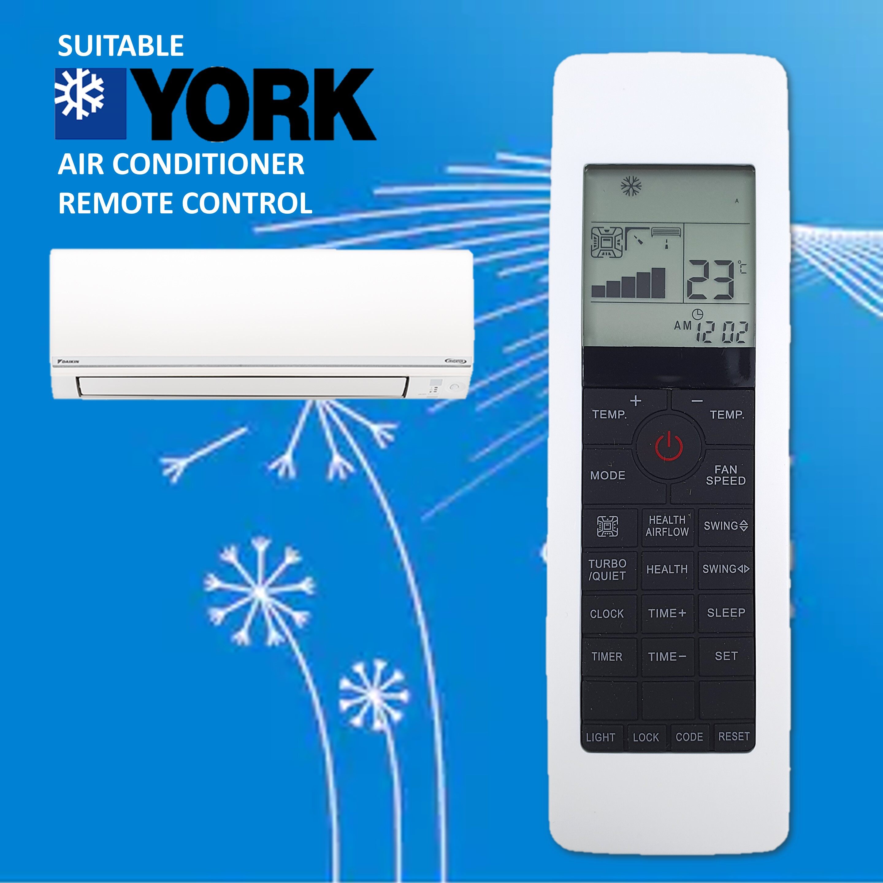 York Replacement For York Air Cond Aircond Air Conditioner Remote Control YK-1314 | Lazada