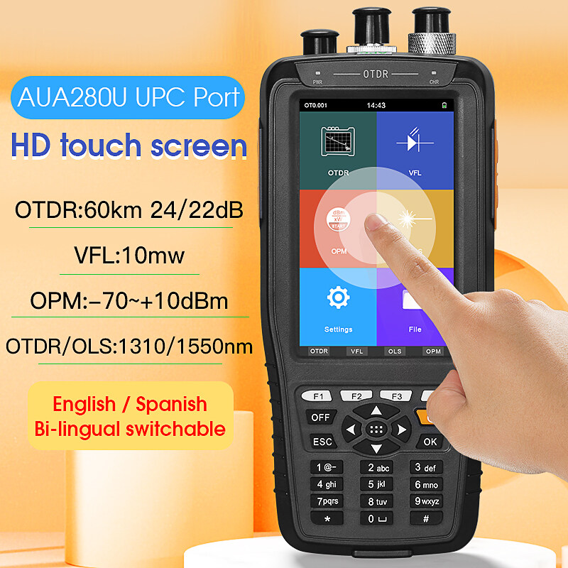 AUA280A/U Smart OTDR 1310 1550nm 1610nm with VFL/OPM/OLS Touch Screen ...
