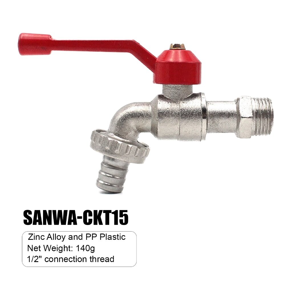 15MM 1/2" Heavy Duty Ball Tap for Washing Machine Tap Bathroom Tap ...