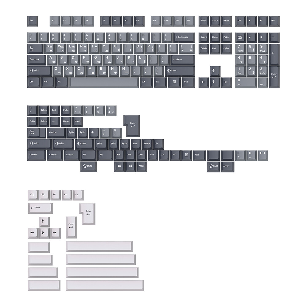 GJ Apollo Keycap Set PBT Doubleshot Keycap Set Cherry Profile for ...