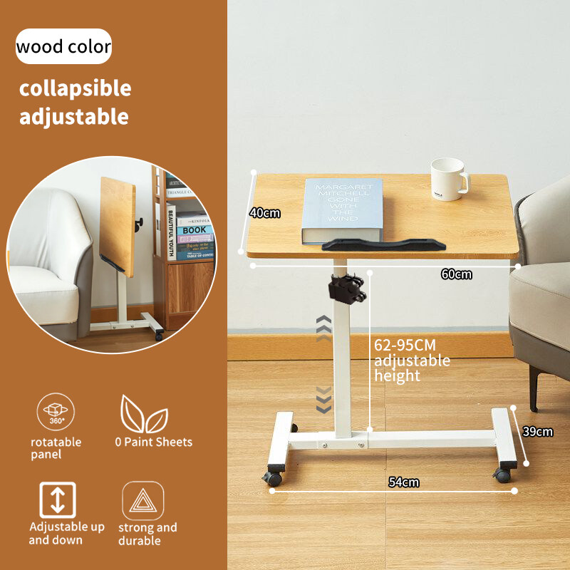 Mobile bedside table side s simple folding bed desk lift the table ...