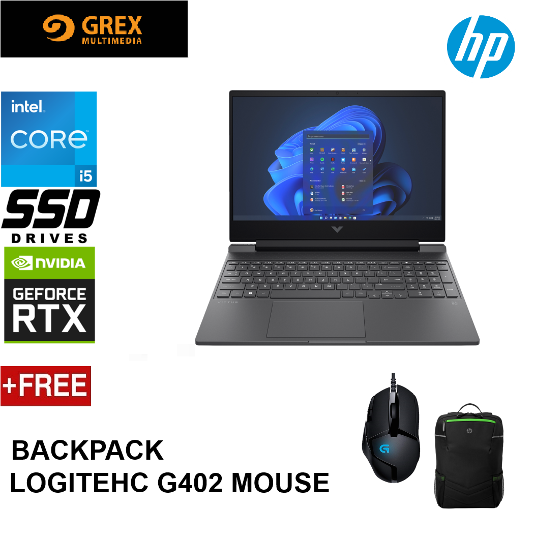 HP VICTUS 15-FA1232TX GAMING LAPTOP (i5-12450H,8GB,512GB SSD,15.6" FHD ...