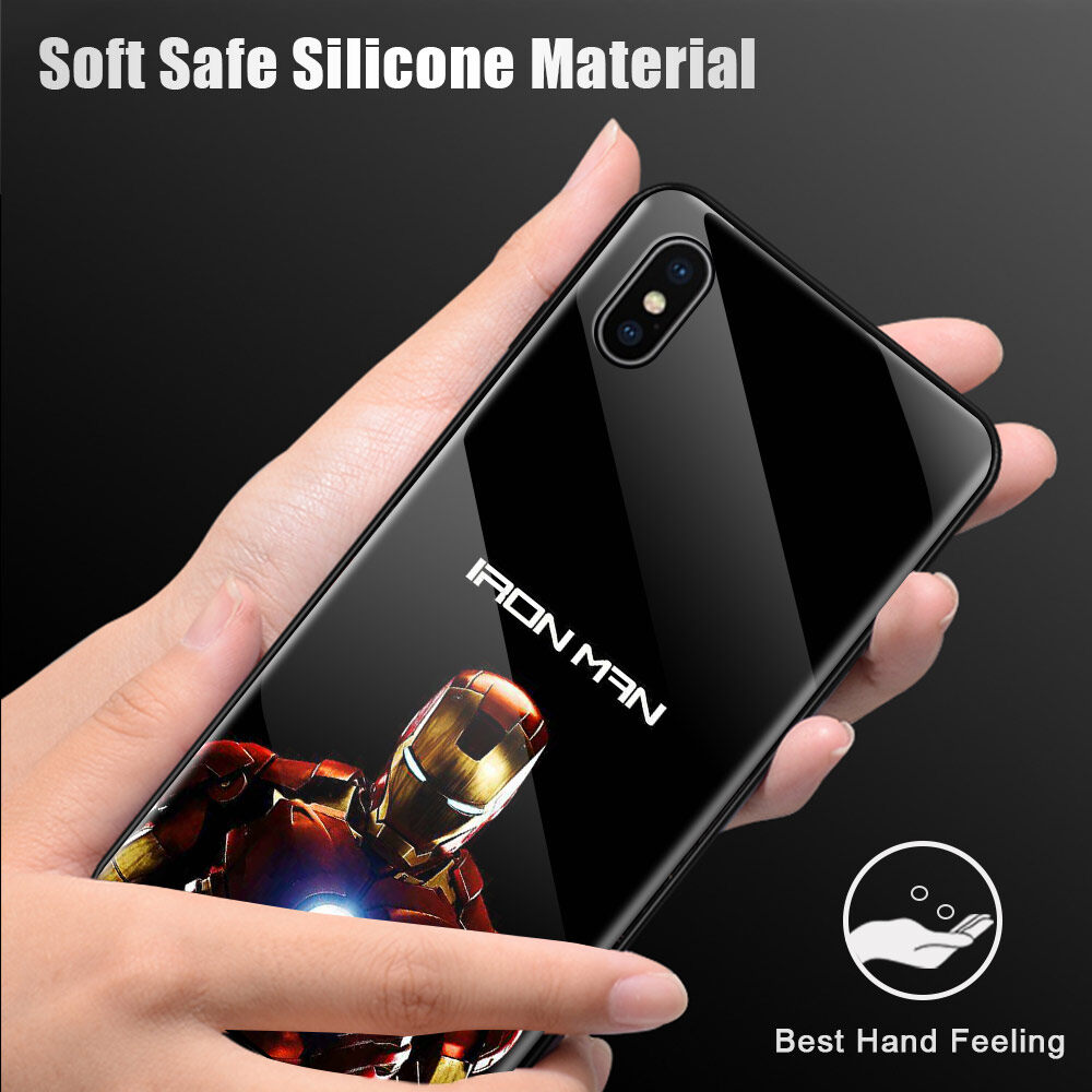 For OPPO Realme XT Glass handphone Case Fashion Classic Superhero ...