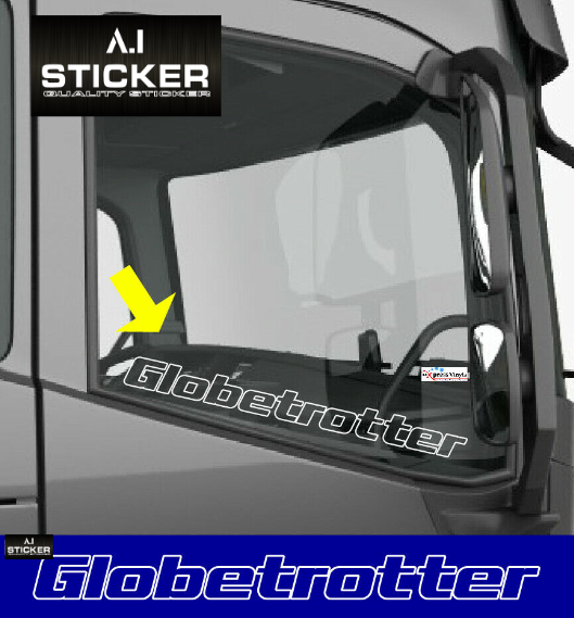 Globetrotter decals x 2. volvo truck window stickers FM FH4 FH500 | Lazada