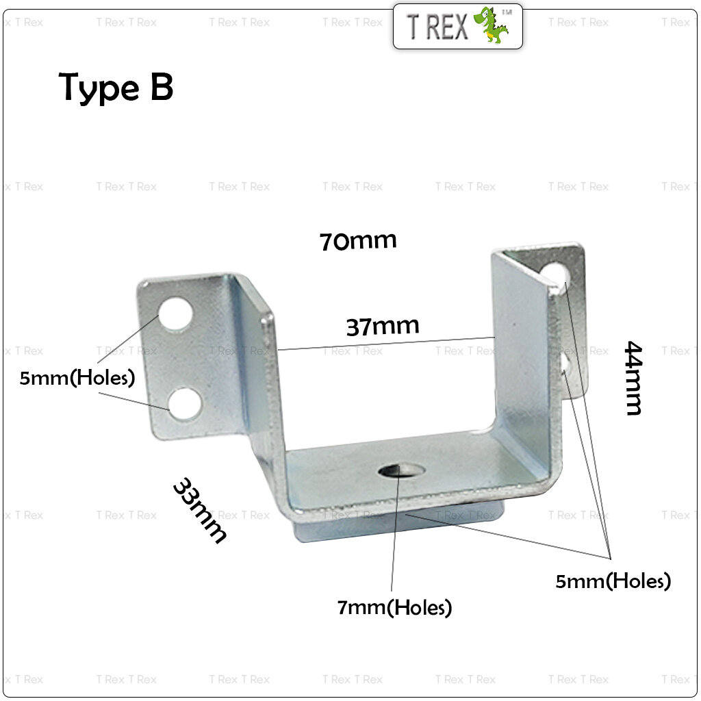 T Rex DIY Bed Frame U Bracket / Bed Hinge / U Shaped Bed Beam Connector ...