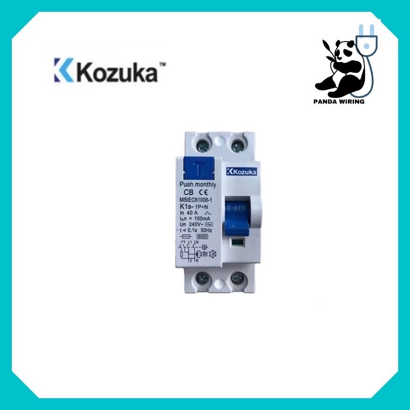 Kozuka 2 Pole RCCB ELCB 10mA /100mA 25A / 40A / 63A | Lazada