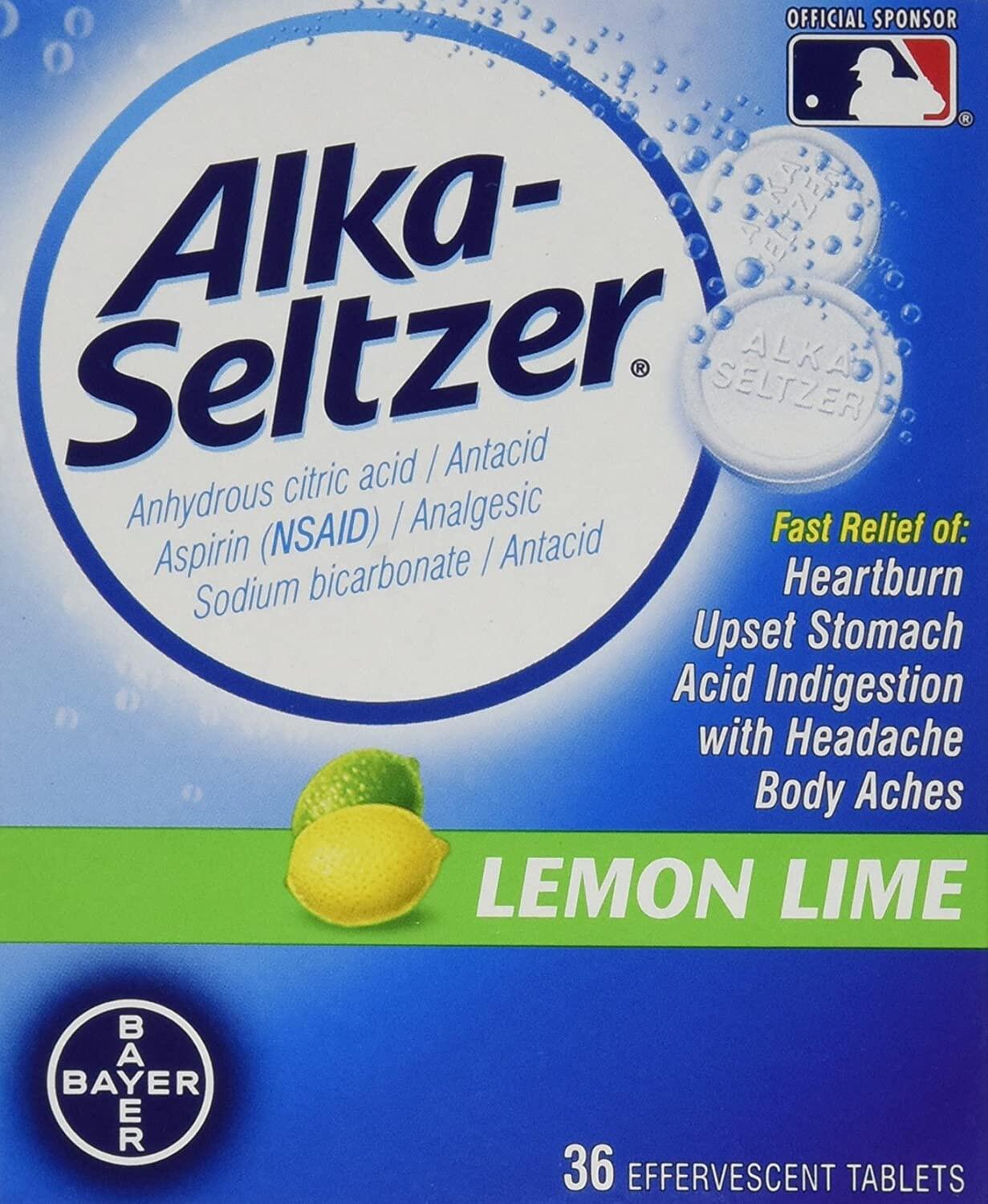 Spot/United States Bayer Alka Seltzer Soda Effervescent Tablets Weak ...