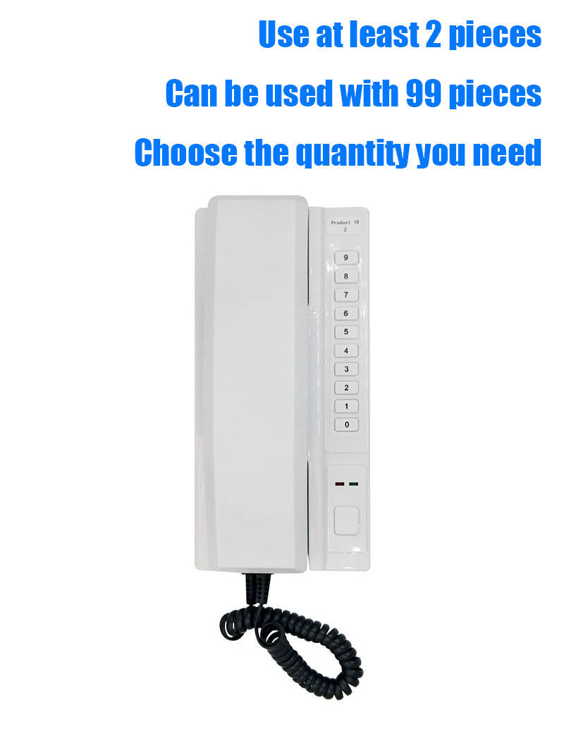 2.4GHz 433MHz Wireless Recharged Audio Intercom System Secure ...