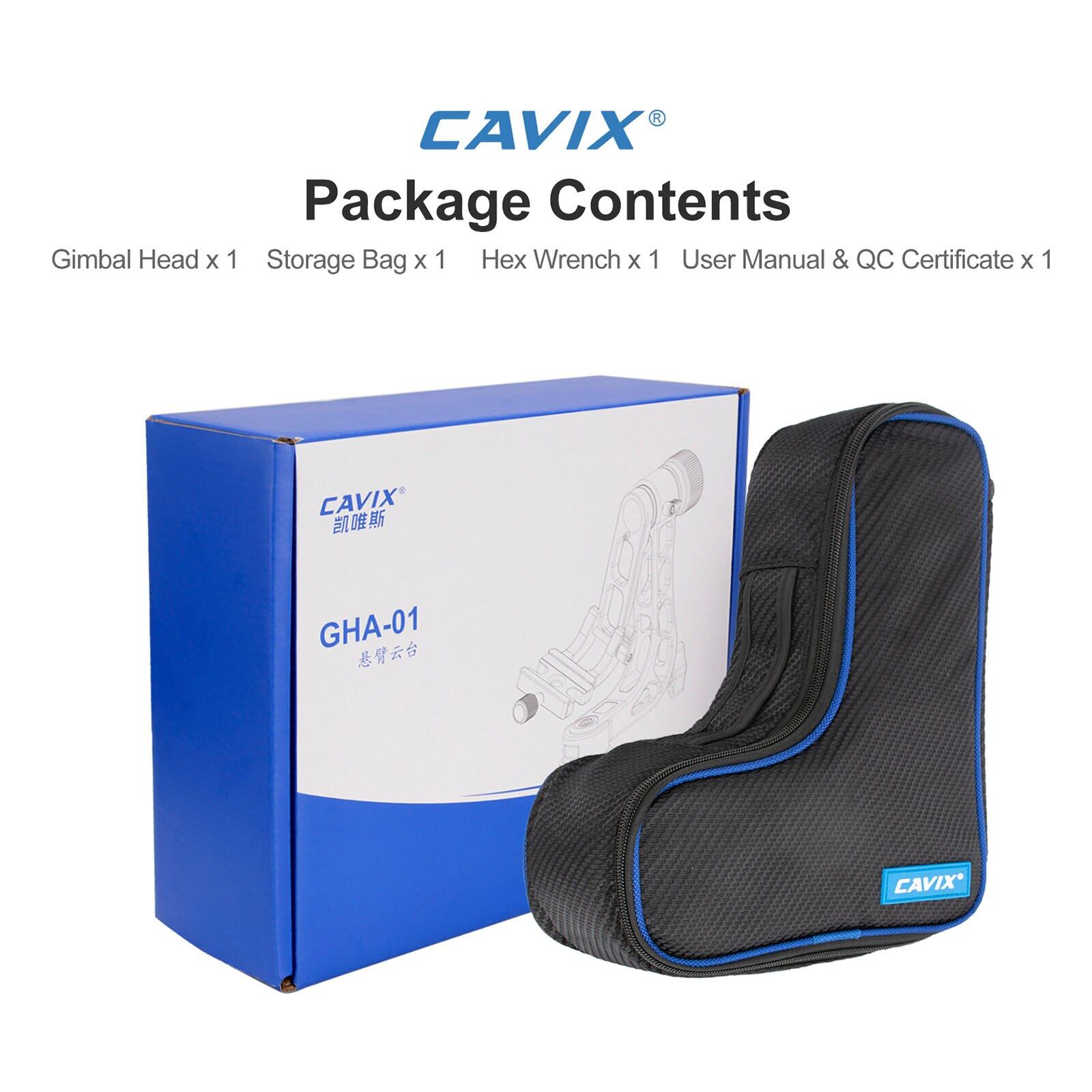 CAVIX กิมกล้องถ่ายรูปหัวขาตั้งกล้อง Gimbal แบบพาโนรามา GHA-01สำหรับเทเลโฟโต้เลนส์หนักพร้อม ...