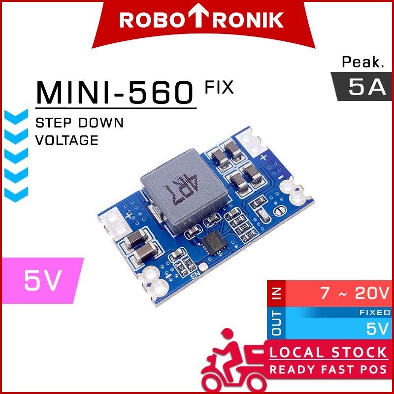 DC Step Down Mini-560 Fixed, 5A.max Voltage Buck Converter 3.3V 5V 9V ... DC Step Down Mini-560 Fixed, 5A.max Voltage Buck Converter 3.3V 5V 9V ...